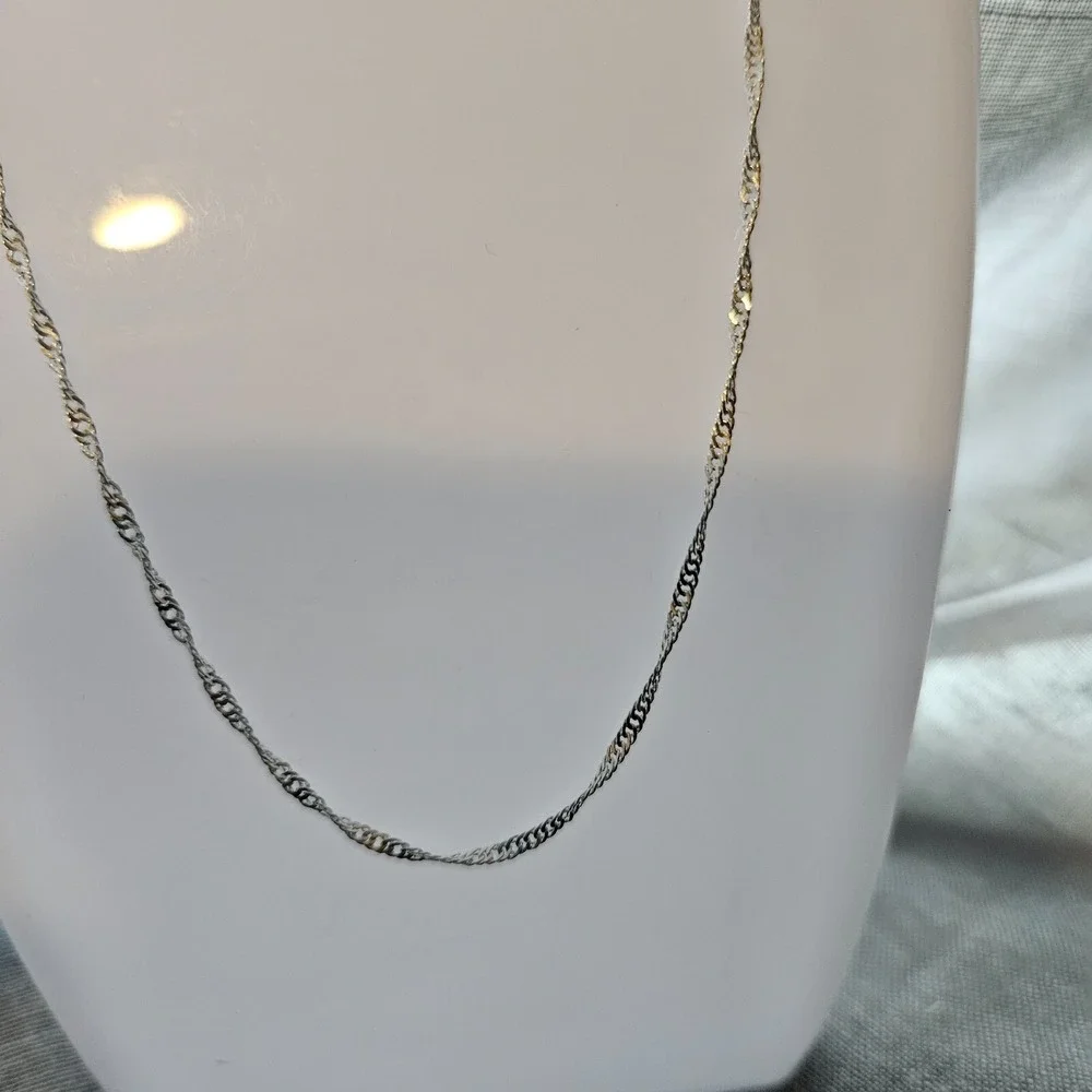 Jewelry | Dainty Fine Singapore Twisted Silver 925 Stamped 16 Necklace ...